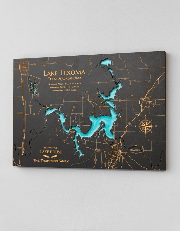 Epoxy Resin Lake Map - Texoma Lake