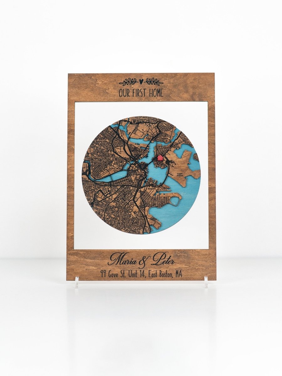 Epoxy Lake Maps | Custom Lake House Wooden Decor