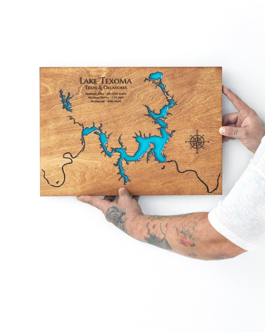 Epoxy Resin Lake Map - Texoma Lake